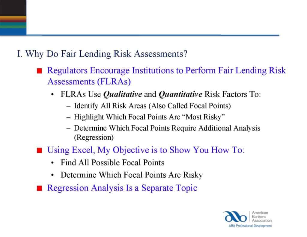 Fair Lending Risk Assessment: Determining Your Risk Exposure - Preiss ...